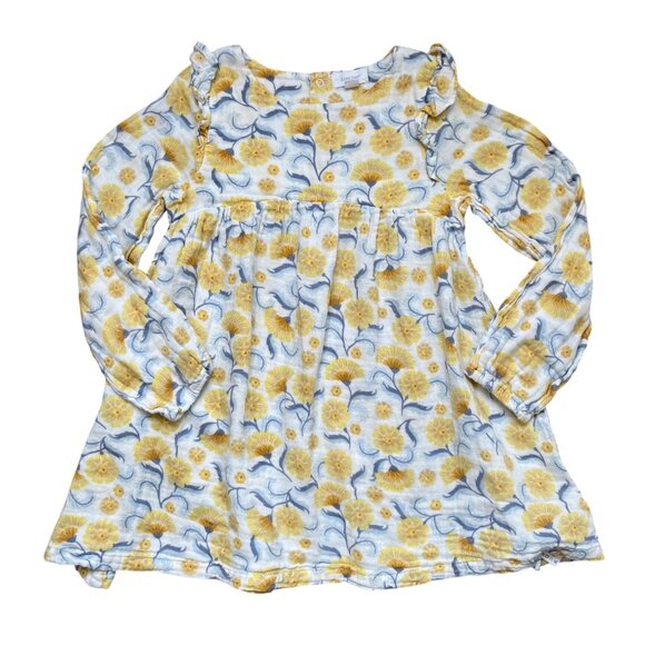 Angel Dear | Dresses | Angel Dear 4 4t 5 Dress Yoke Yellow Blue Cotton ...